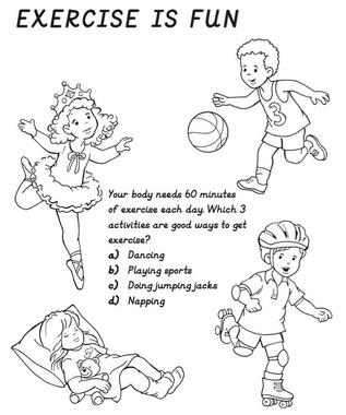 coloring pages about exercise